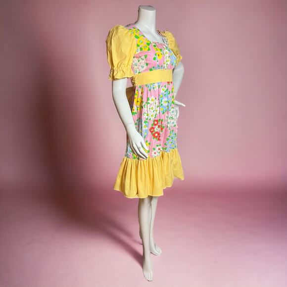 Unbranded | Dresses | Vintage Handmade Floral Village Dress Cottagecore ...